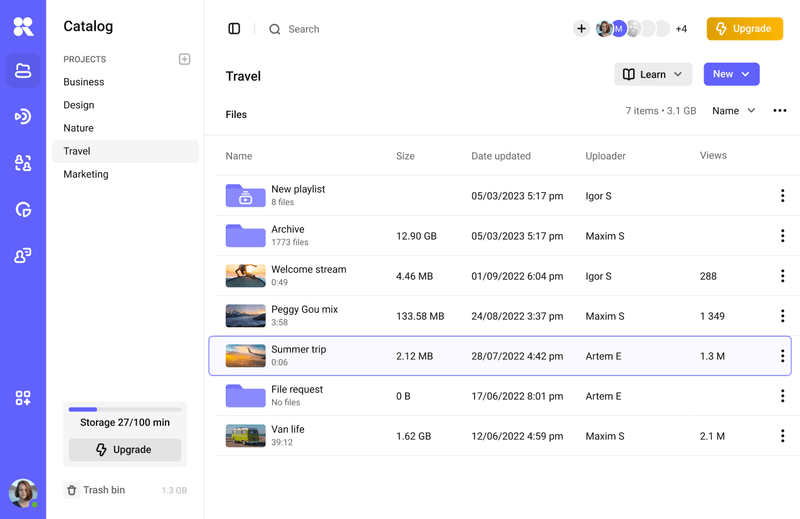 Видео плеер для сервиса kinescope