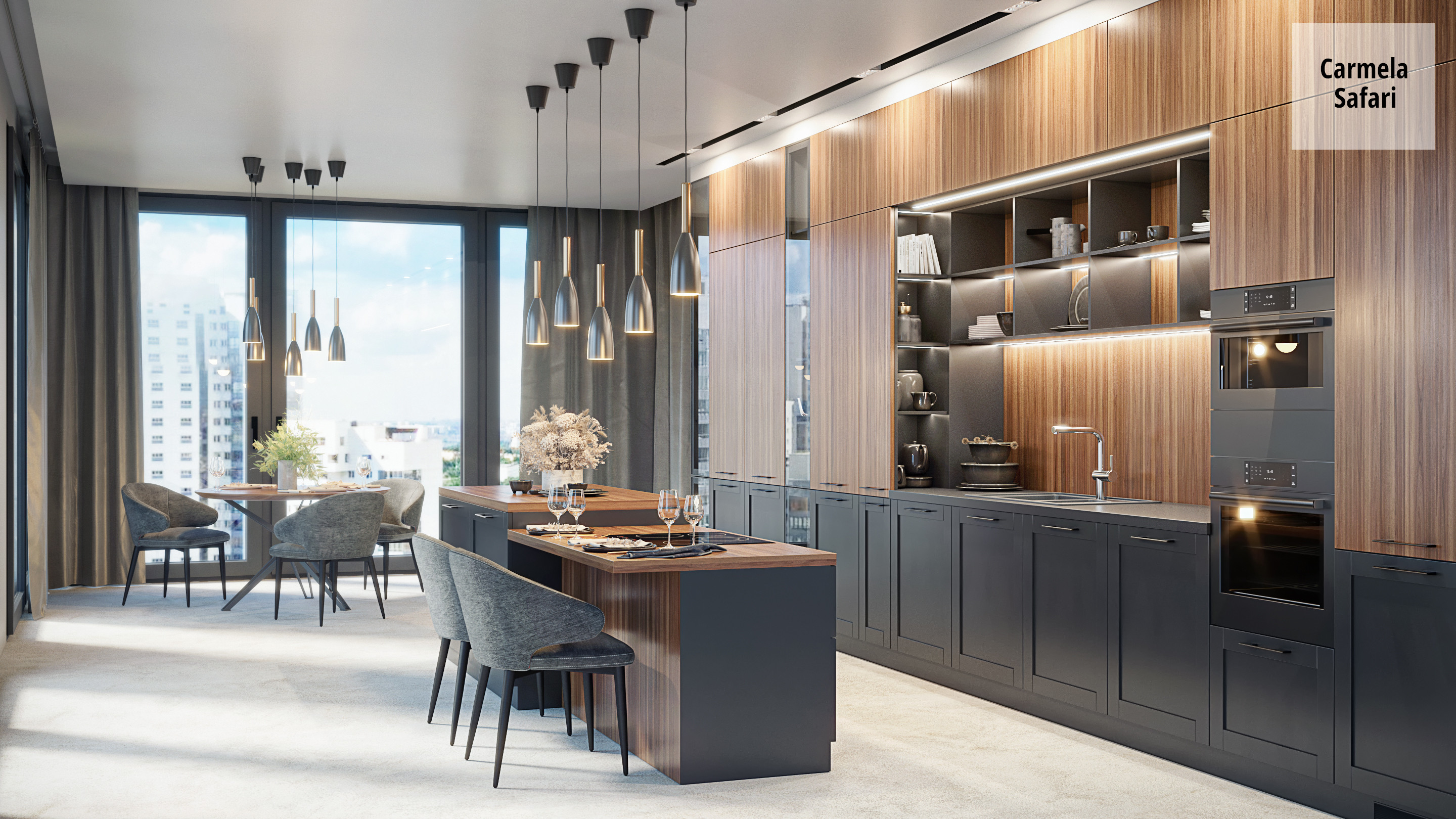 Кухни Paris Safari на заказ, купить по цене производителя | Кухни Ziti ...